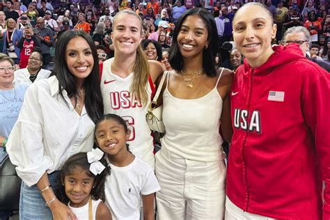 Caitlin Clark Bonds With Vanessa Bryant And Her Daughters At Wnba All