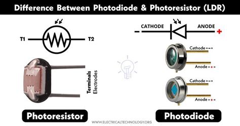 Difference Between Photodiode And Photoresistor LDR Light Detector