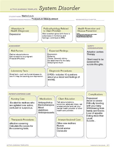 Depression System Disorder Template