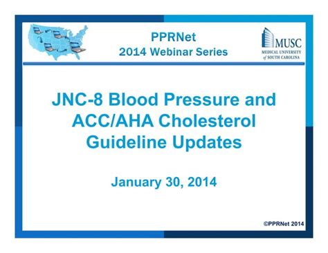 Jnc 8 Blood Pressure And Accaha Cholesterol Guideline Updates Ppt