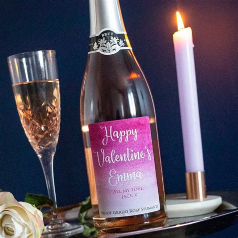 Personalised Valentines Wine T By Bottle Bazaar