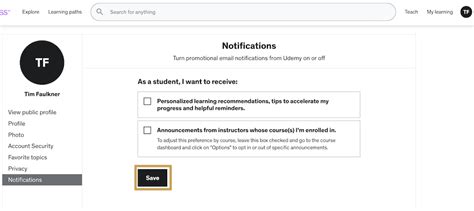 Unsubscribe From Udemy Or Instructor Notifications Udemy Business