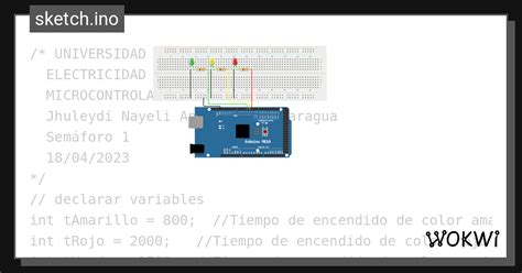 Práctica 3 Semáforo Wokwi Esp32 Stm32 Arduino Simulator