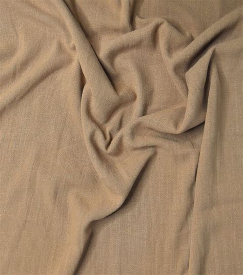 Dark Brown Slub Linen Rayon Blend Fabric Joann