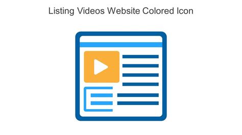Listing Videos Website Colored Icon In Powerpoint Pptx Png And Editable Eps Format PPT Example