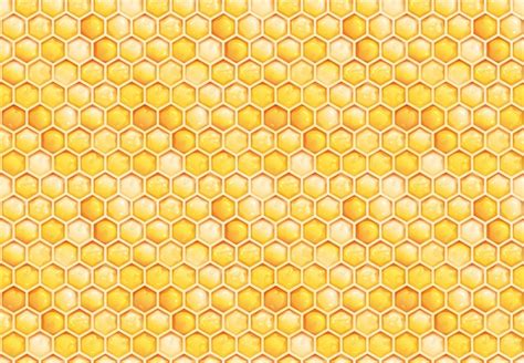 Premium Vector Design Wallpaper Hexagon Pattern Honeycomb Pattern On Yellow Background