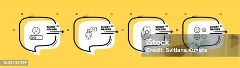 피드백 세트 아이콘입니다 리뷰 댓글 반응 연설 거품 싫어하는 좋아하는 평가 별 체크 박스 이모티콘 이모티콘 개념 아이콘과 4