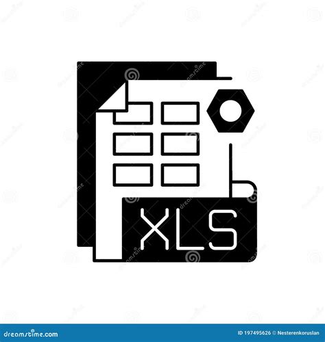 Xls File Black Linear Icon Stock Vector Illustration Of Arrow 197495626