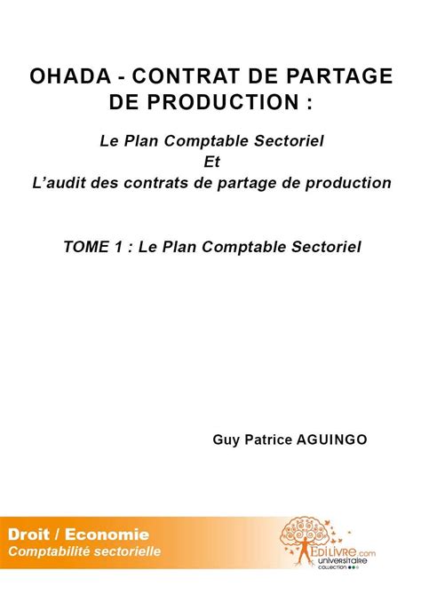 Amazon Ohada Contrat De Partage De Production French Edition Patrice