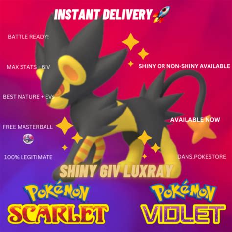 Shiny Luxray 6iv🔥pokemon Scarlet And Violet Fast Delivery 🚀 Ebay