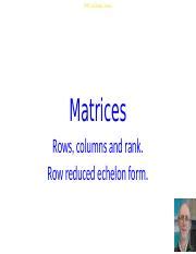 Matrix Rows Columns And Rank Understanding Linear Algebra Course Hero