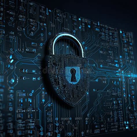 Cyber Security And Protection Of Private Information And Data Concept Stock Illustration