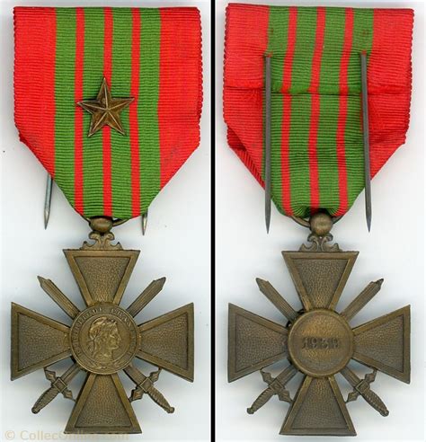 Croix de Guerre 1939 Militaria Médailles insignes Métal Bronze
