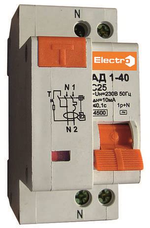 Купить Диф. автомат АД 1-40 1Р+N 10А 30mA 4,5kA электронный Electro по ...