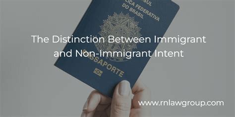 The Distinction Between Immigrant And Non Immigrant Intent Reddy