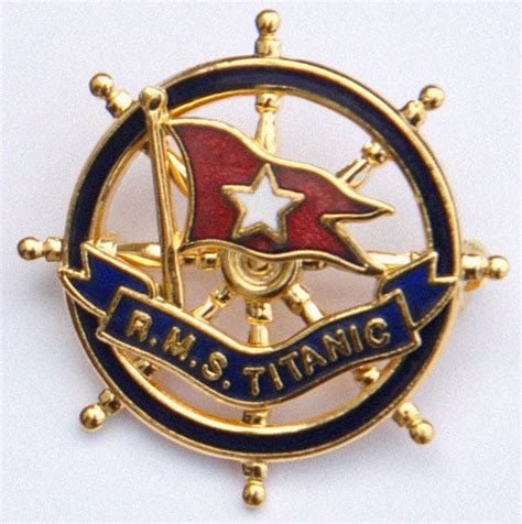 Titanic Gold And Enamel Pin Badge
