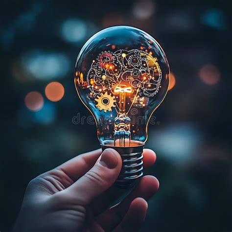 Human Brain Inside Light Bulb Illustrationhot Light Bulb Brainbright