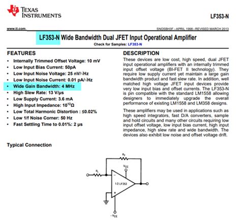 Lf353 N Problem Of Gain Bandwidth 放大器论坛 放大器 E2e™ 设计支持