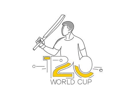 Брошюра шаблона плаката чемпионата мира по крикету T20 украшена