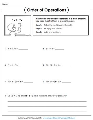 Order Of Operations With Exponents Worksheets Math Monks Worksheets
