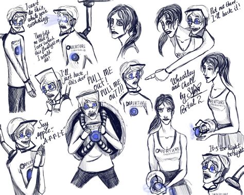 Portal 2 Good Wheatley And Chell By Sferchik On Deviantart