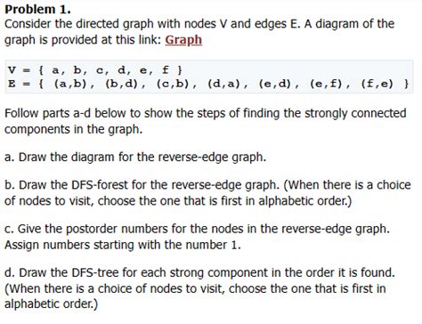 Solved Problem Consider The Directed Graph With Nodes V Chegg