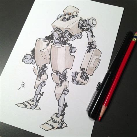 Today's robot. | Robots drawing, Robot art, Robot concept art