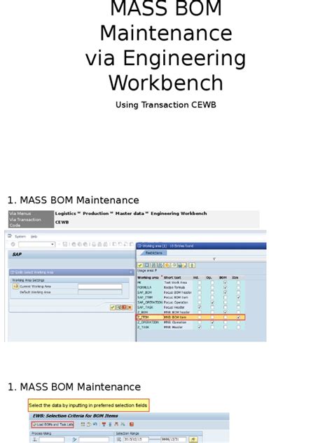 mass bom maintenance using cewb pdf
