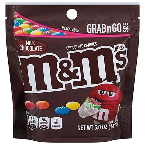 Mandms Milk Chocolate Candy Stand Up Pouch 5 Oz Vons