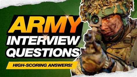 Army Interview Questions And Top Scoring Answers