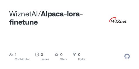 github wiznetai alpaca lora finetune
