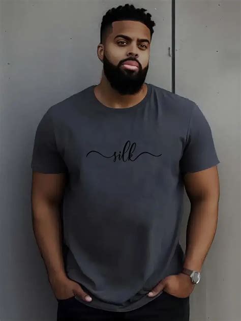 Plus Size Trendy Pattern Print Mens Graphic Design Crew Temu New Zealand