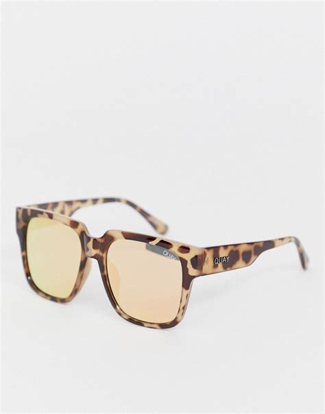 Quay On The Prowl Oversized Square Sunglasses In Tort Brown Quay
