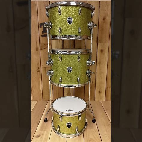 Truth Custom Drums Cocktail Drum Kit In Olive Green Glass Reverb