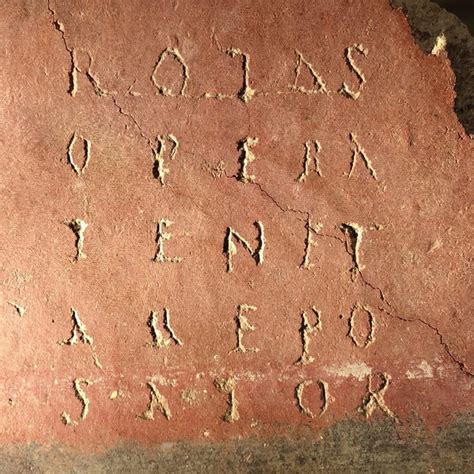 The Sator Square Or The Magic Of Words Nunc Est Bibendum