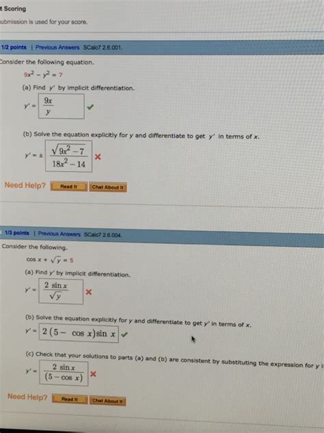 Solved Consider The Following Equation 9x 2 Y 2 7 Chegg