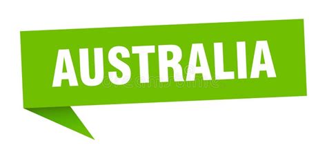Australia Sticker Australia Signpost Pointer Sign Stock Vector