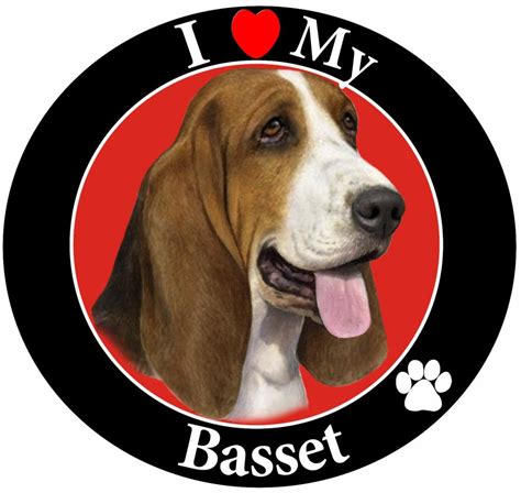 Basset Hound Ts I Love My Basset Hound Car Magnet With Etsy