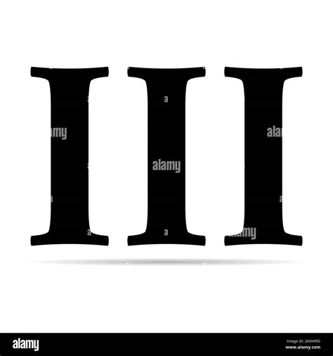 Roman Numeral Number Icon Letter Typography Style Sign Mathematics Alphabet Icon Vector