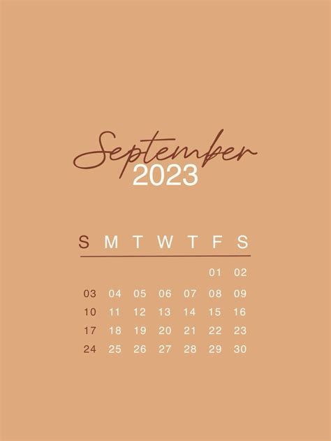 September Calendar September Calendar Calendar Background Study Motivation Study