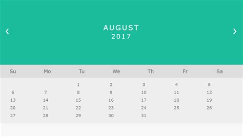 Html How Do I Display The Dates For A Calendar In Javascript Stack