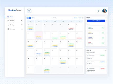Dribbble MeetingRoom Dashboard By Md Al Amin