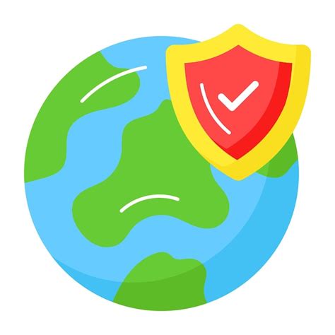 Premium Vector Security Shield With World Globe Denoting Concept