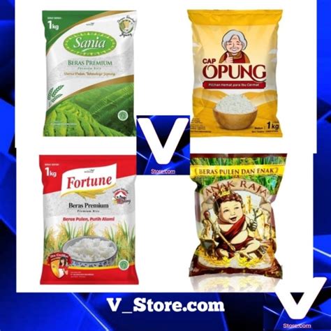 Jual Beras Premium 1kg Beras Asli Kemasan Pabrik Bukan Kemasan Repack