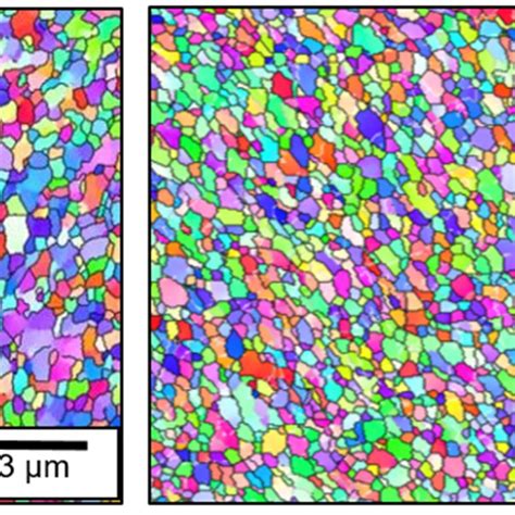A Typical Orientation Imaging Microscopy Oim Map And B
