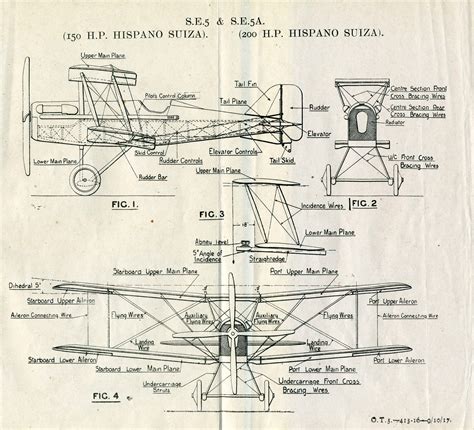 Drawing From S E 5 And S E 5a Rigging Notes