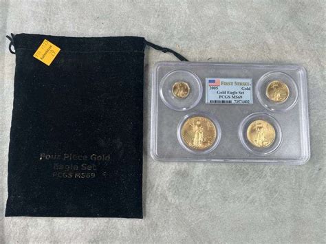 2005 Four Piece Gold Eagle Set Pcgs Ms69 Kaufman Realty And Auctions