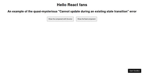 Cannot Update Existing State Debug Codesandbox