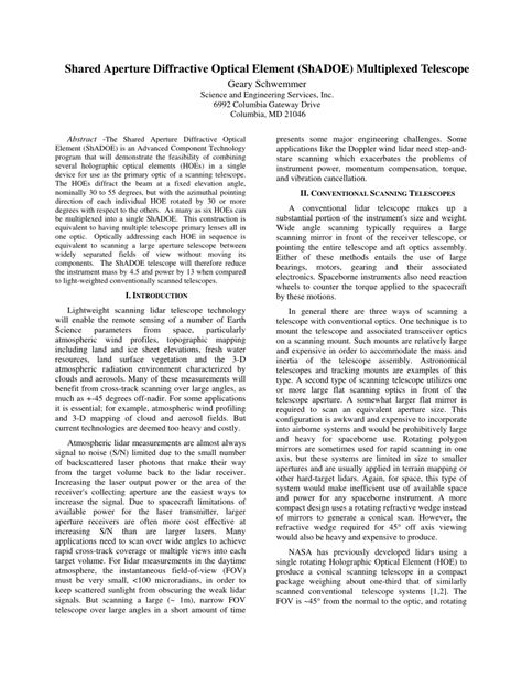 Pdf Shared Aperture Diffractive Optical Element Shadoe Multiplexed