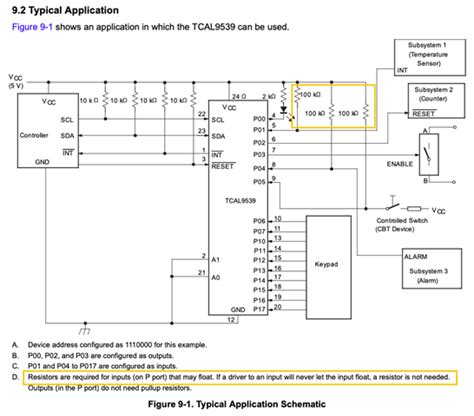 Tcal9539 Trouble Understanding Programmable Pull Up And Pull Down Resistors Interface Forum